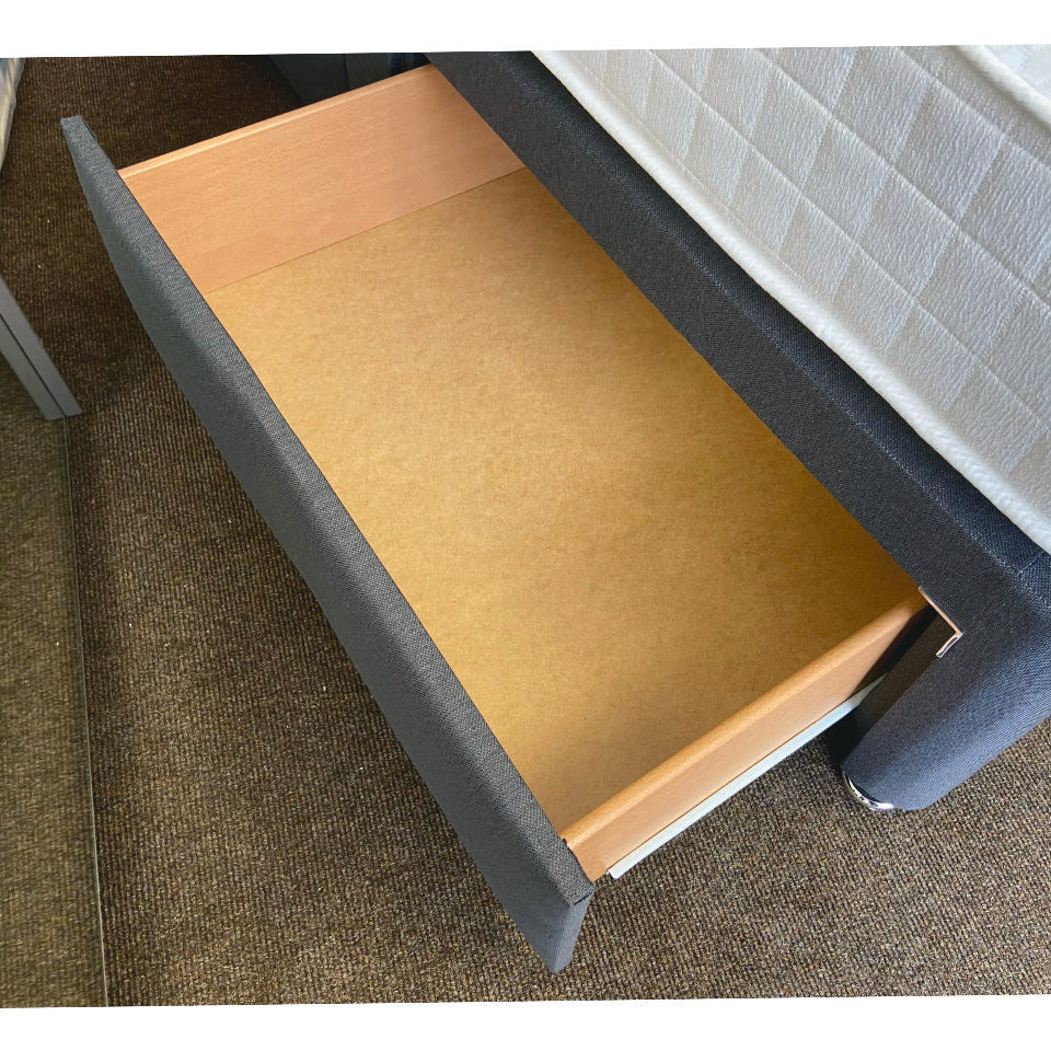Tulip 4ft Two Drawer Small Double Bed with Cube Headboard — Bed Shop ...