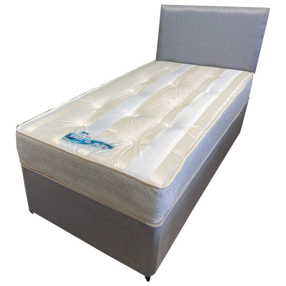 Classic Ortho 90cm (3ft) Single No Storage Divan Bed with Headboard ...
