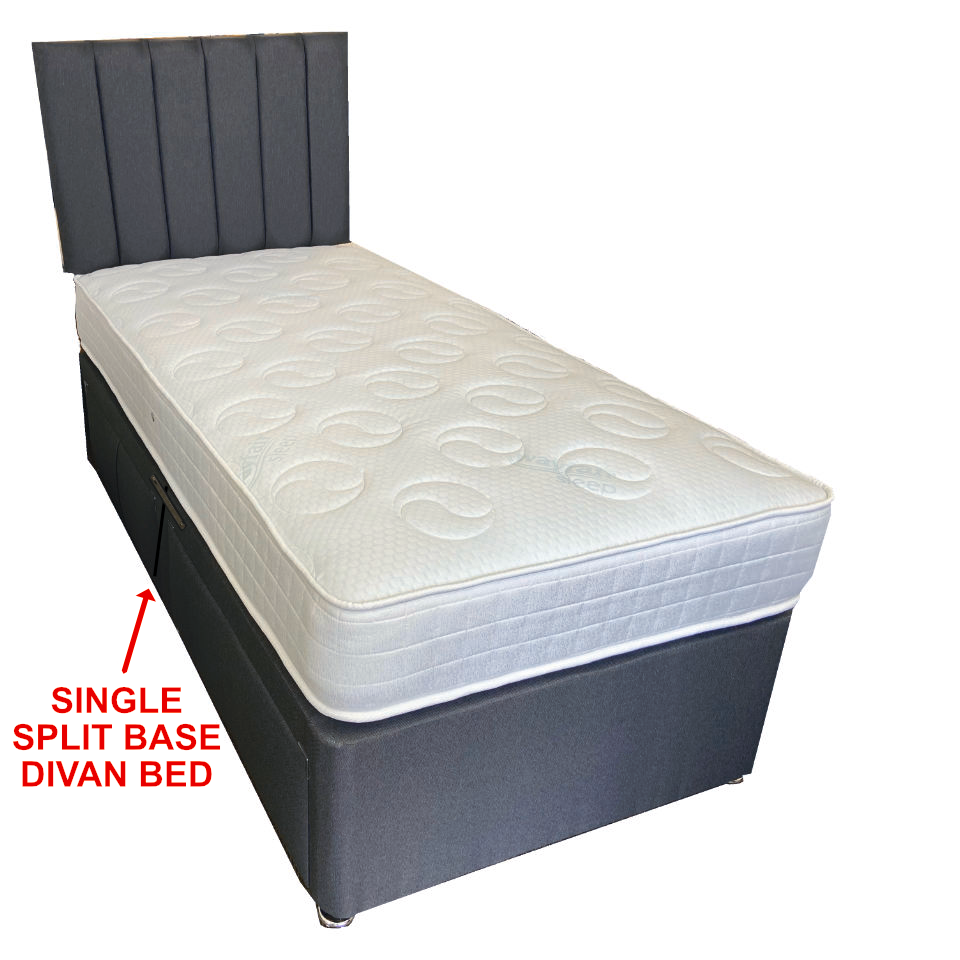 Split Base Tulip 3ft Two Drawer Single Bed with Headboard — Bed Shop ...